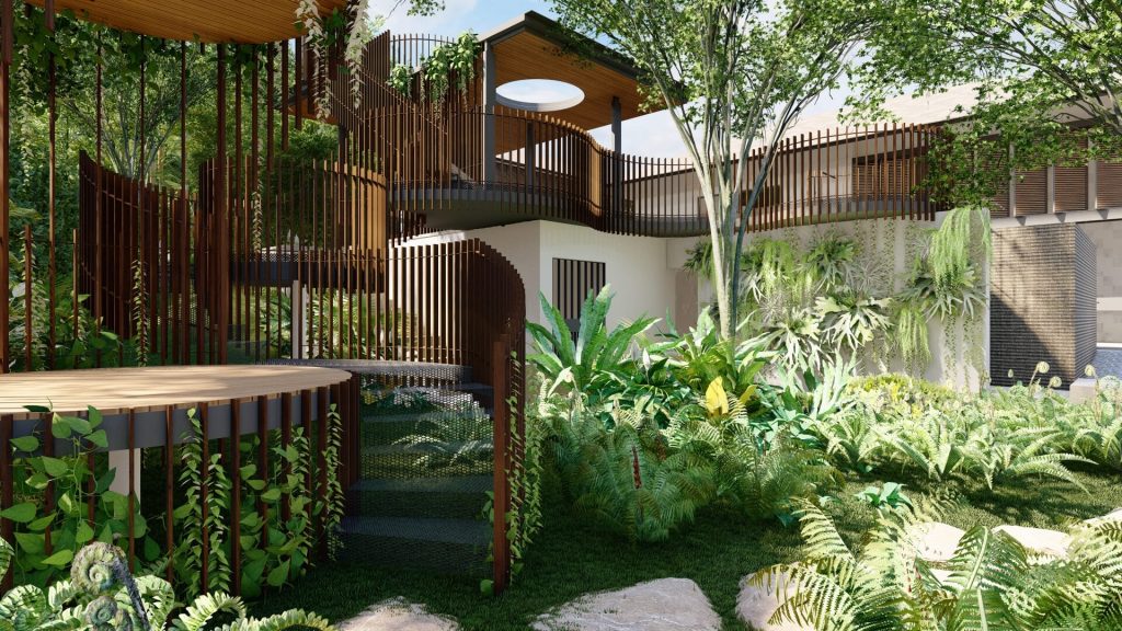 Look-out Deck and Garden Pavilion at Cornwall Garden - OWAA